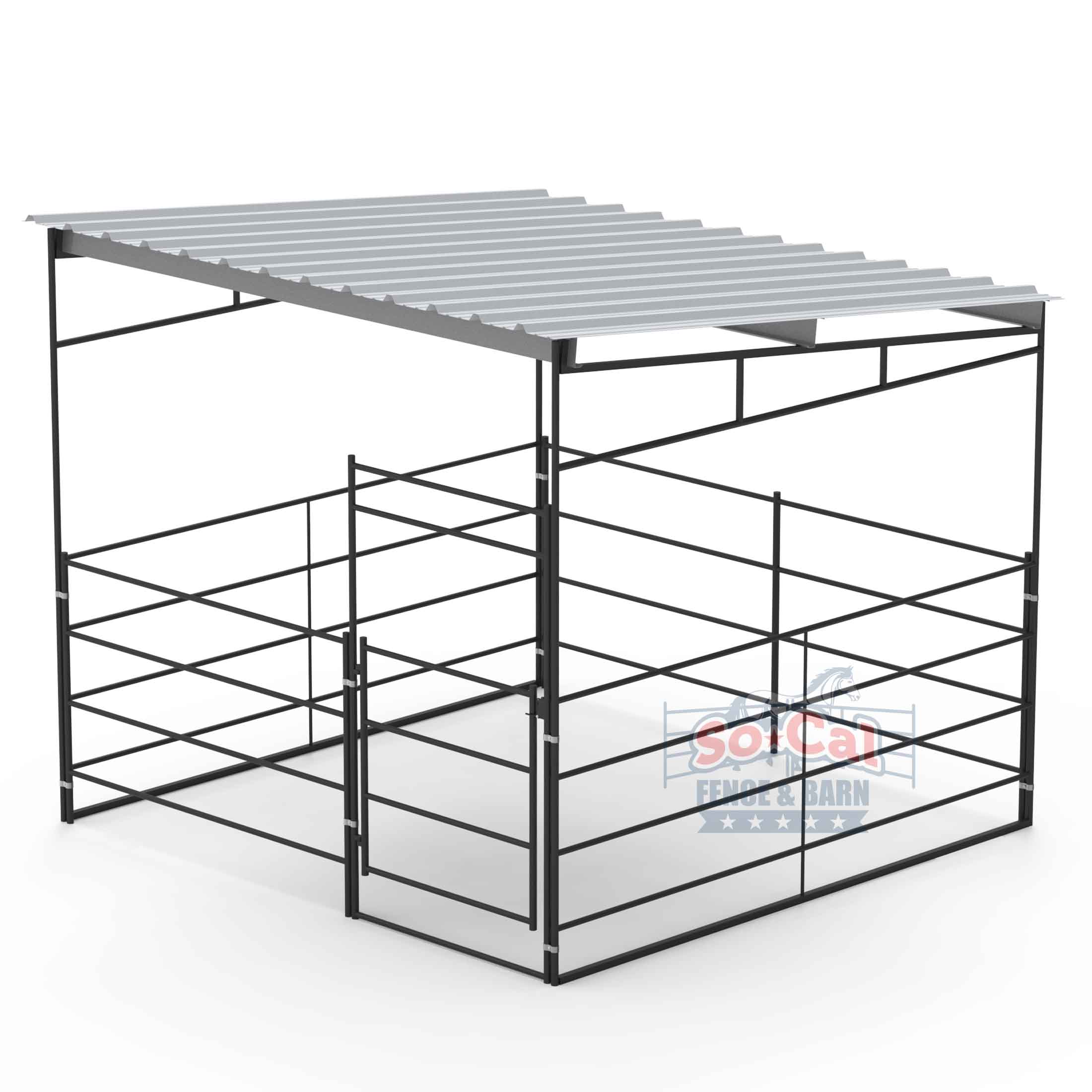 Portable Horse Stall Kit: Heavy-Duty 12' x 12' Horse Stall with Cover ...