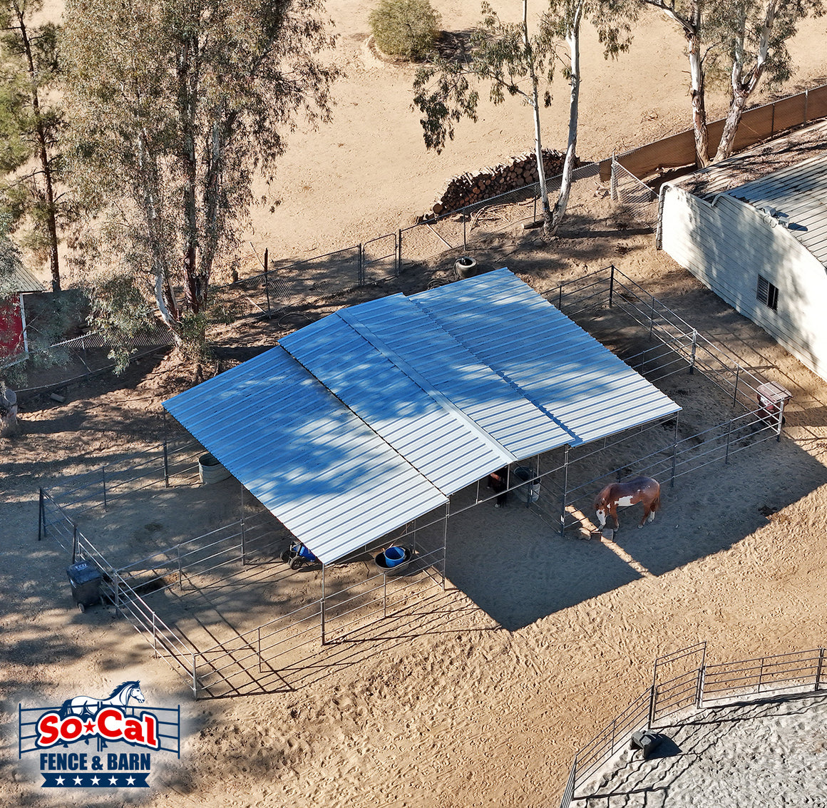 Mare Motel with 12x24 Stalls and 12ft Breezeway 4-Rail *LIMITED TIME S ...