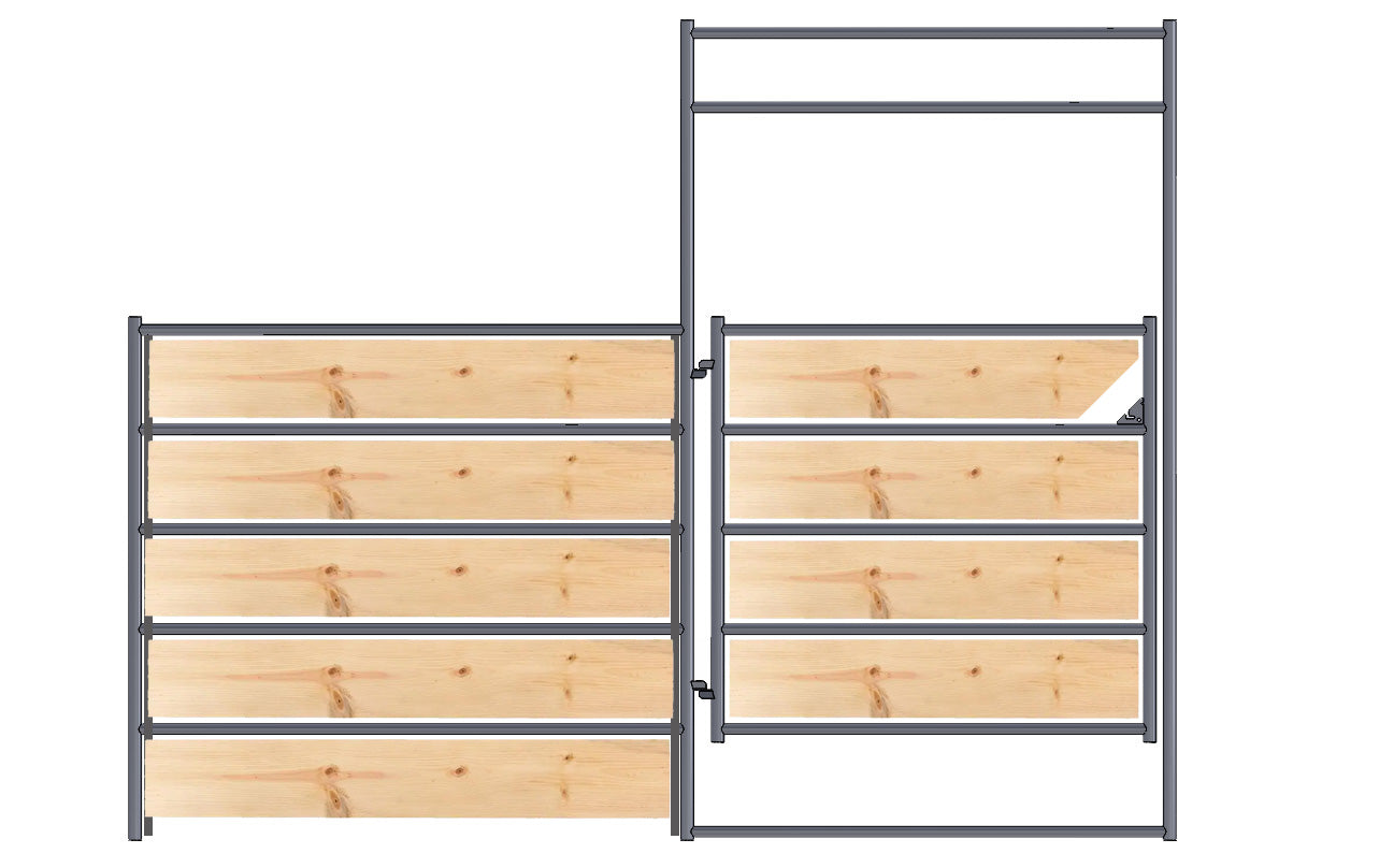 Panel Gate Combo 12ft 5-Rail | Made in USA - HEAVY DUTY | SoCal Fence ...