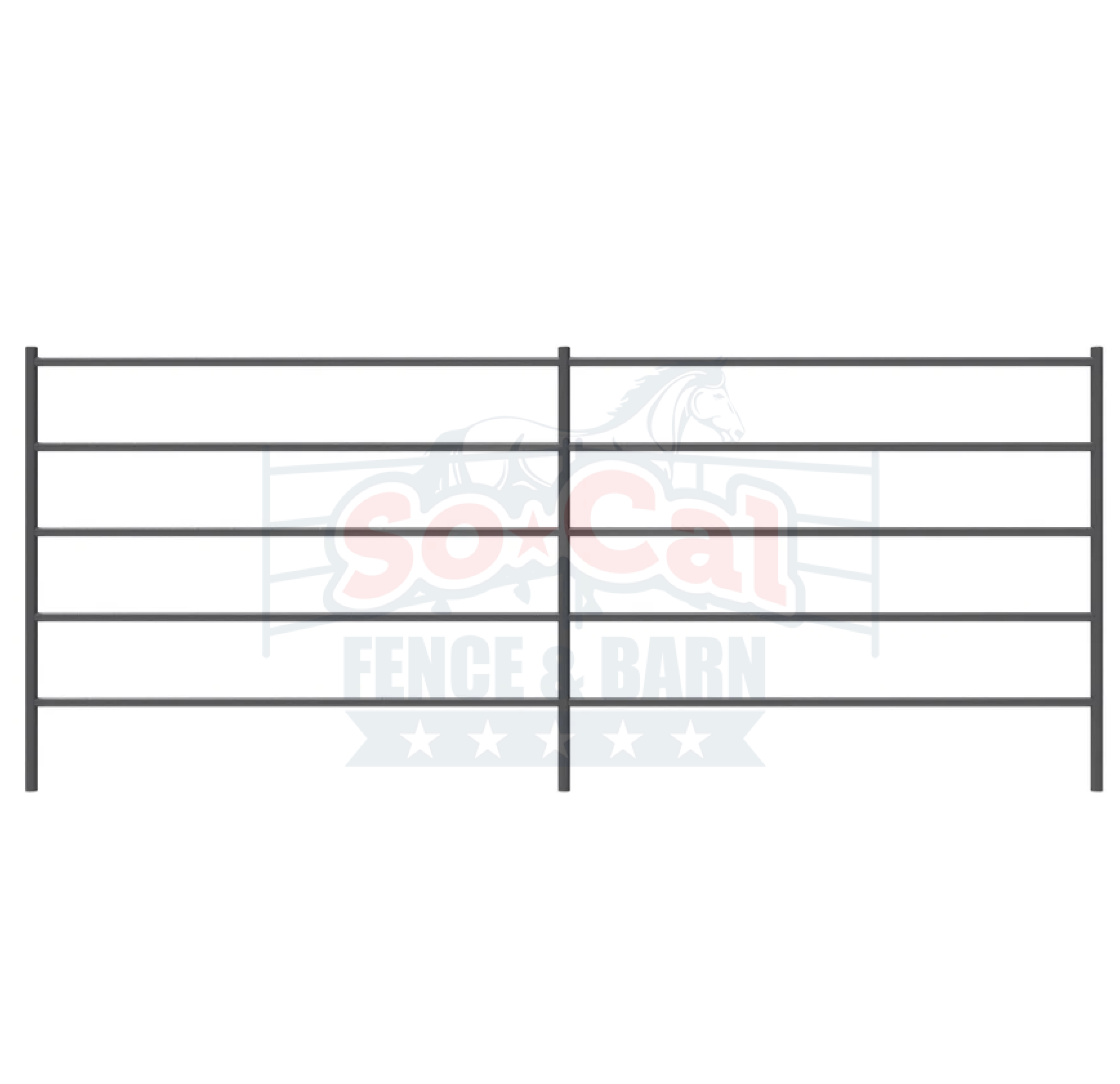 Premium 12ft Horse Corral Panels (5 Rail) 1-5/8" 14-Gauge | SoCal Fence ...