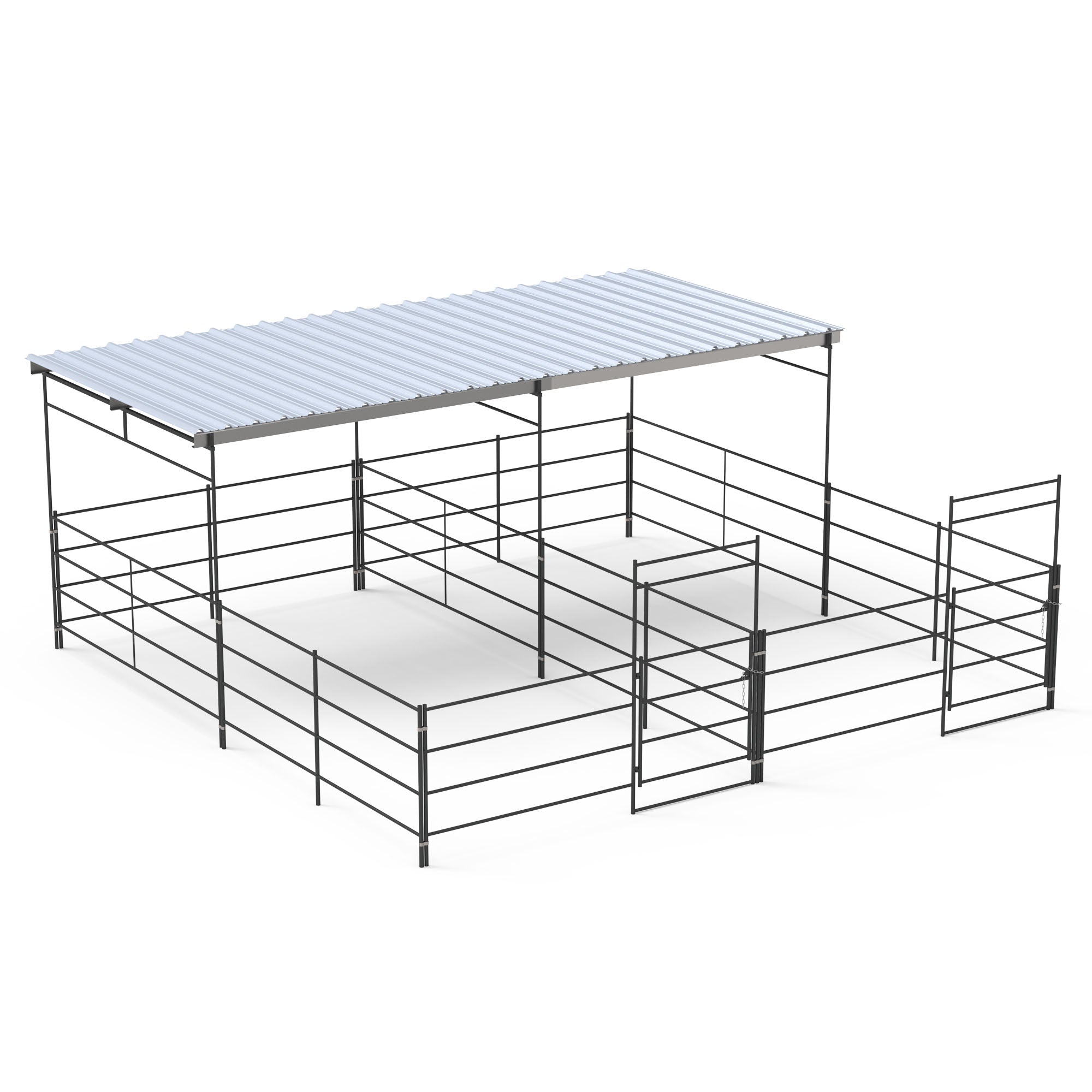 Two 12x24 Horse Stalls with 12x12 Covers (4-Rail) | For Sale | SoCal ...