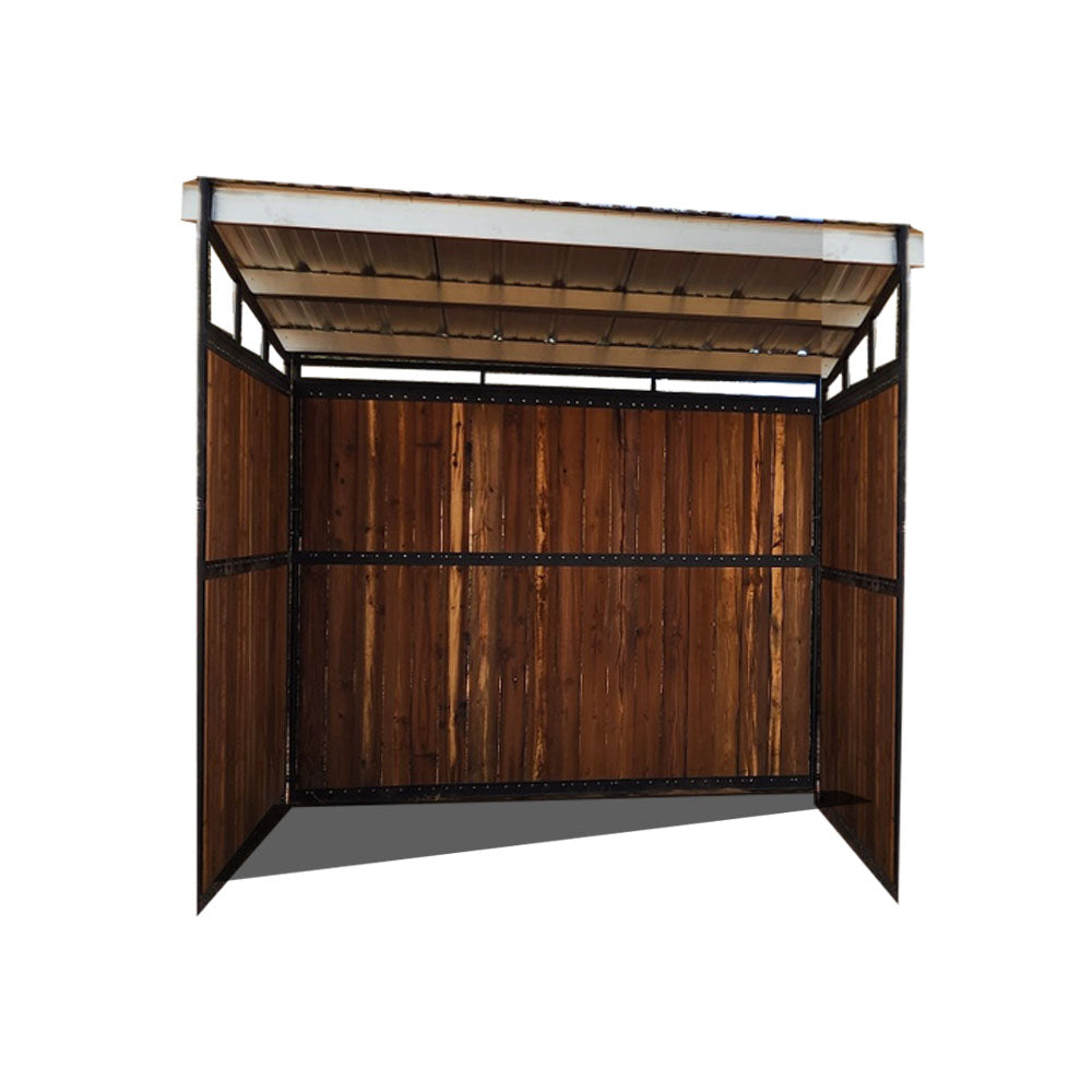 12x12 Loafing Shed (3 Walls) Wood Not Included | SoCal Fence and Barn